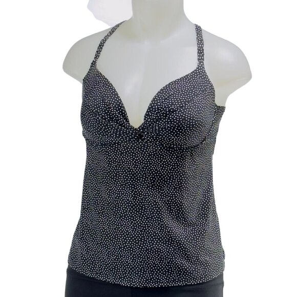 Maidenform | Swim | Maidenform Womens Tankini Top Black Polka Dots ...